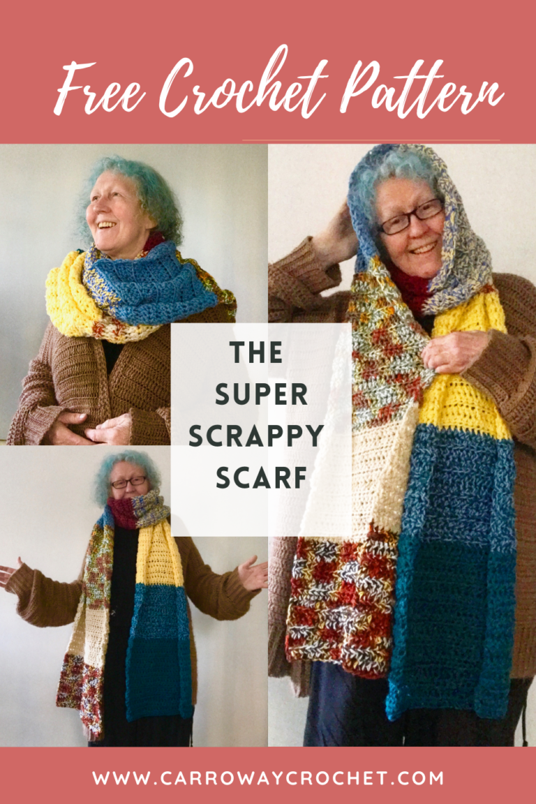 Easy Super Scrappy Scarf: Free Crochet Pattern. - Carroway Crochet