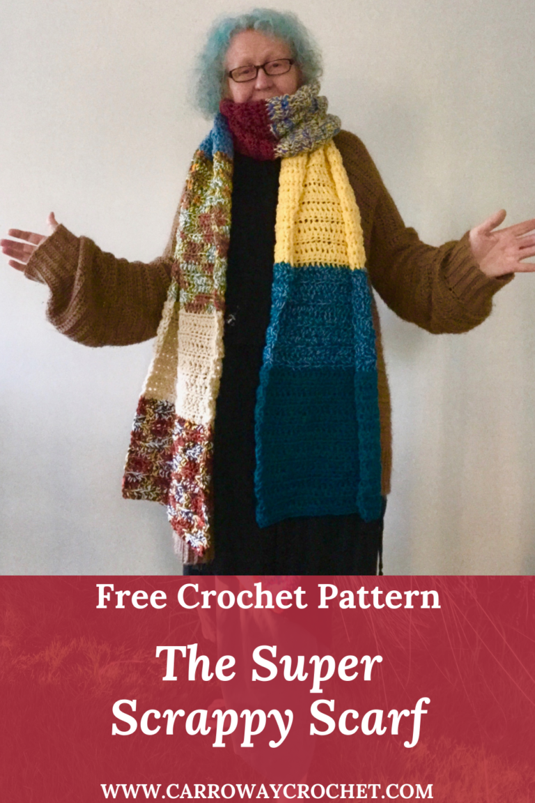 Easy Super Scrappy Scarf: Free Crochet Pattern. - Carroway Crochet