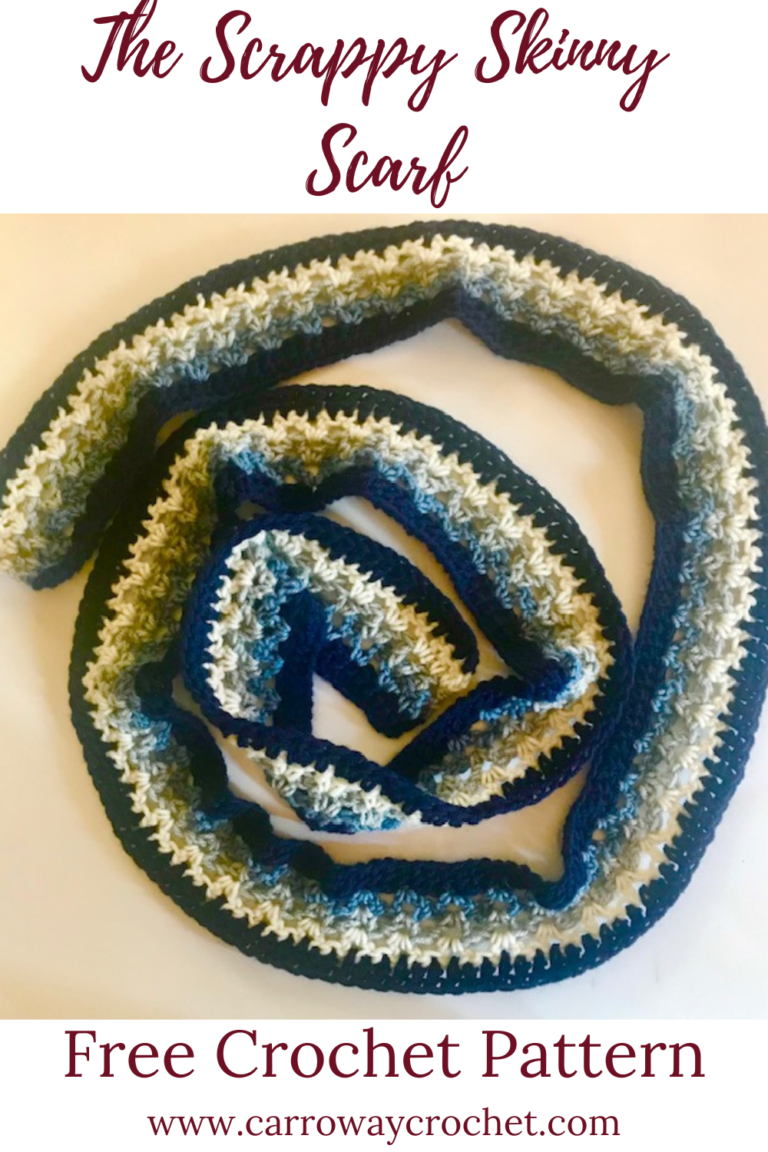 Scrappy Skinny Scarf Free Crochet Pattern - Carroway Crochet