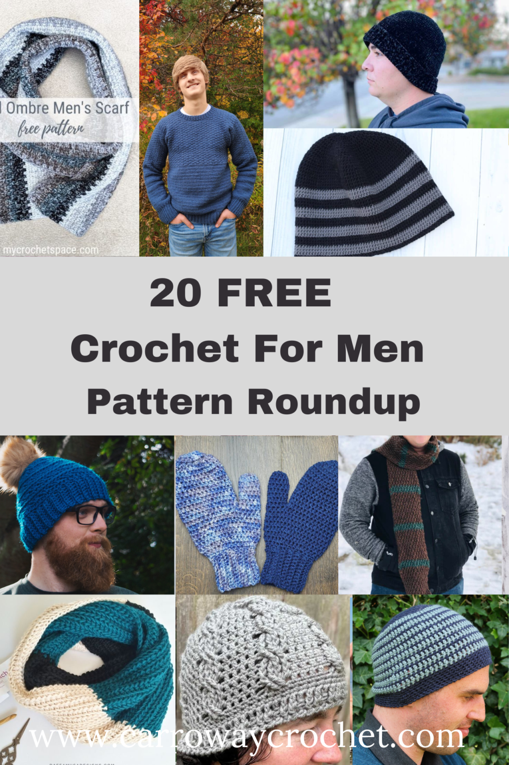 20 Free Men’s Crochet Patterns - Carroway Crochet