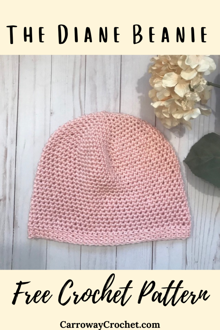 Easy Crochet Chemo Cap Pattern: The Diane Beanie - Carroway Crochet