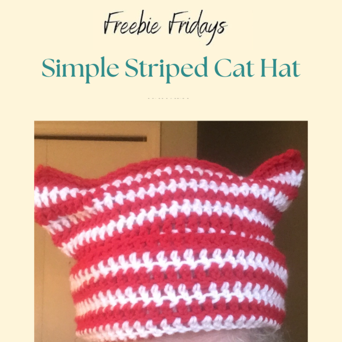 Simple Striped Crochet Cat Hat Free Pattern - Carroway Crochet