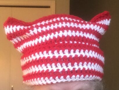 Simple Striped Crochet Cat Hat Free Pattern - Carroway Crochet