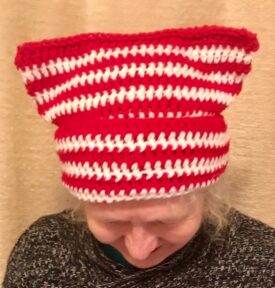Simple Striped Crochet Cat Hat Free Pattern - Carroway Crochet