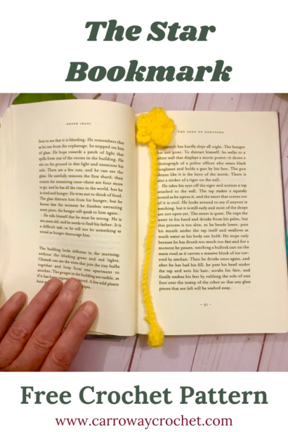 Star Bookmark Free Crochet Pattern - Carroway Crochet