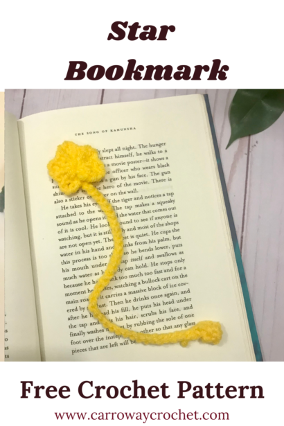 Star Bookmark Free Crochet Pattern - Carroway Crochet