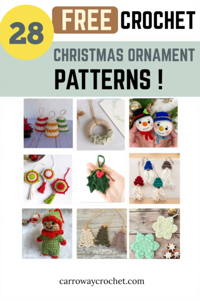 28 Free Crochet Christmas Ornament Patterns - Carroway Crochet
