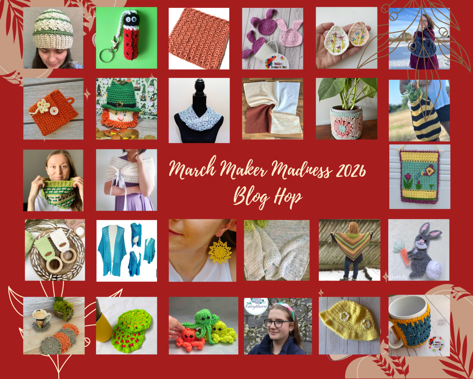 March Maker Madness 2026 27 free crochet patterns - Carroway Crochet